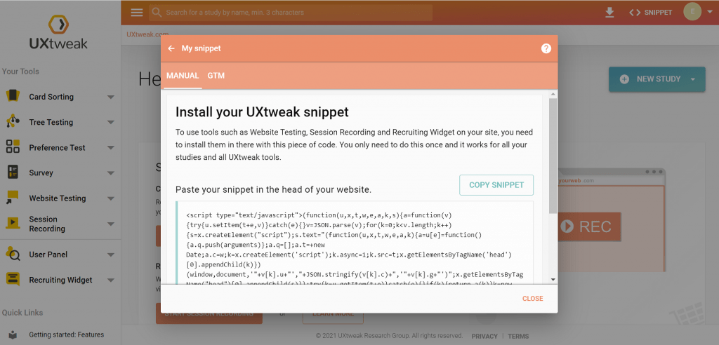 How to launch online usability testing of Axure prototypes | UXtweak